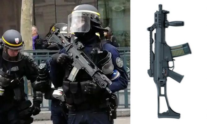 French Riot Police Deploy Semi-Automatic Weapons Against Yellow Vests ...