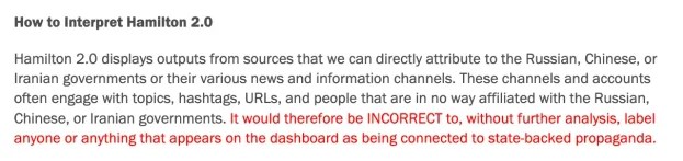 Hamilton 68: Brief Addendum Comparing their response Friday to the site ...